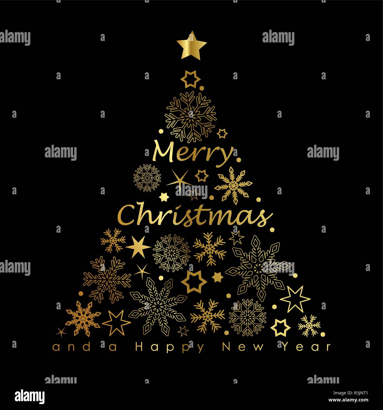 Snowfall on pine tree Stock Vector Images - Alamy
