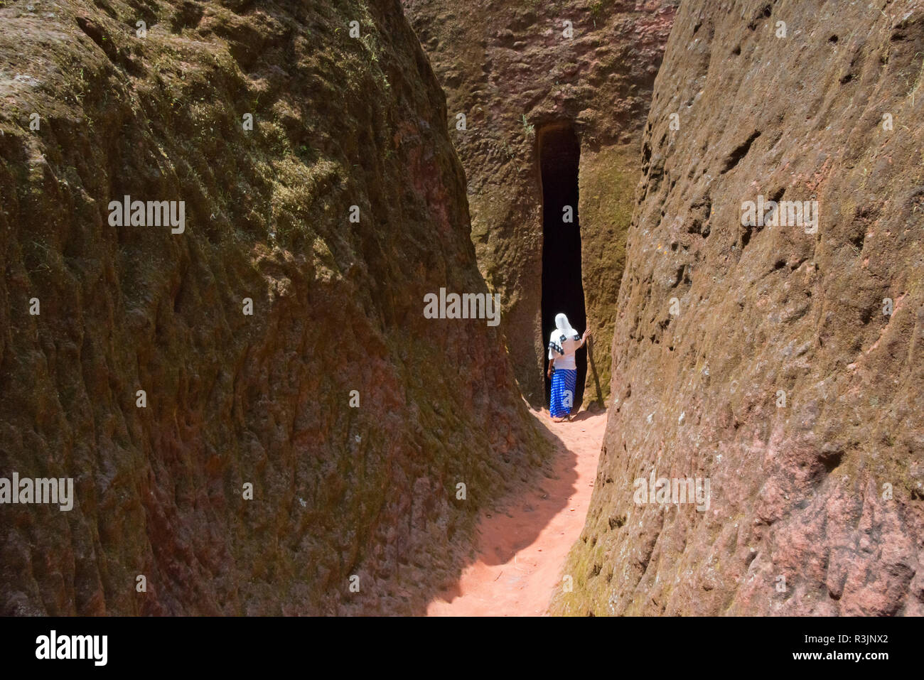 Woman at Biete Amanuel (House of Emmanuel), one of the rock hewn ...