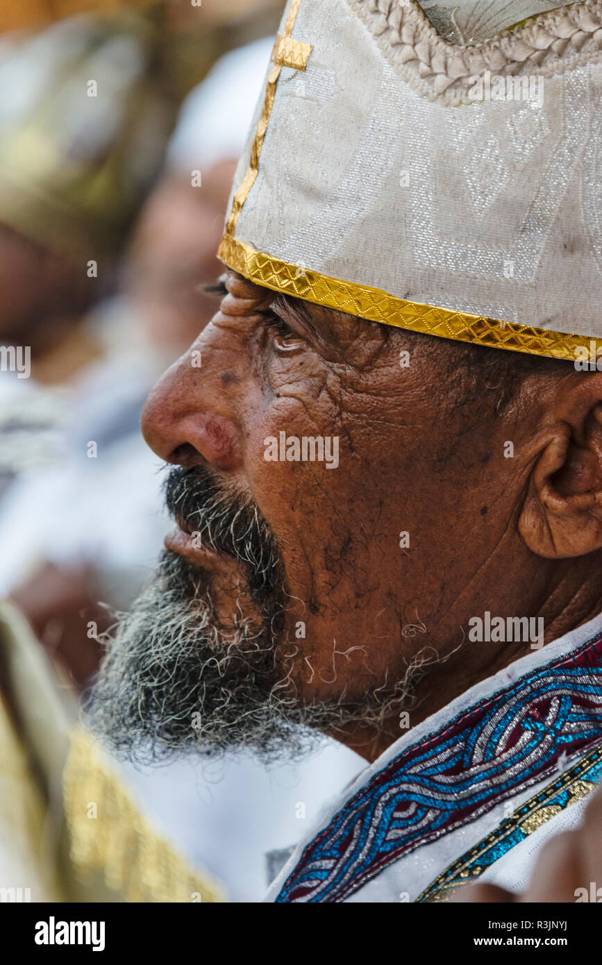 Pilgrims celebrating Meskel Festival, Lalibela, Ethiopia Stock Photo ...