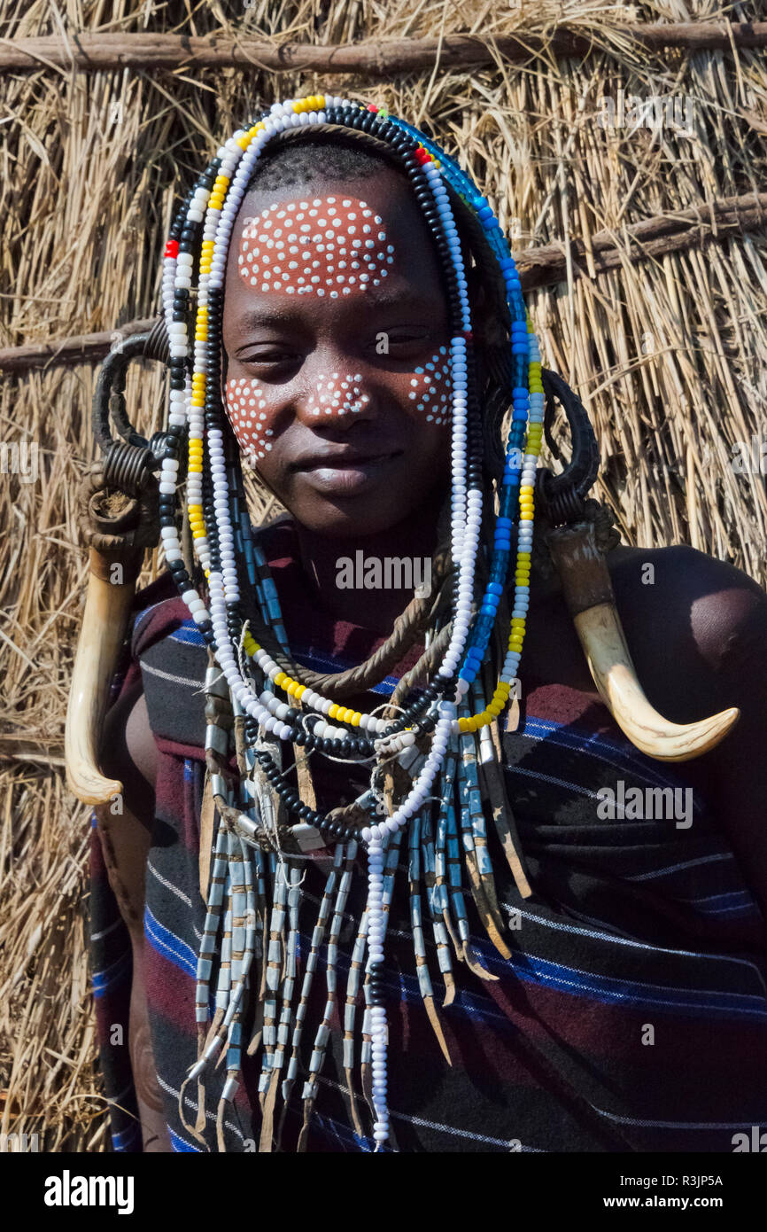 Mursi tribe people in traditional hi-res stock photography and images ...