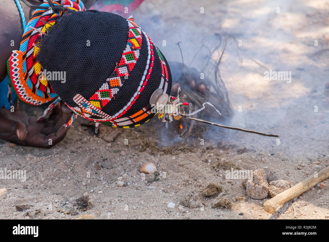 Demonstration of making fire hi-res stock photography and images - Alamy