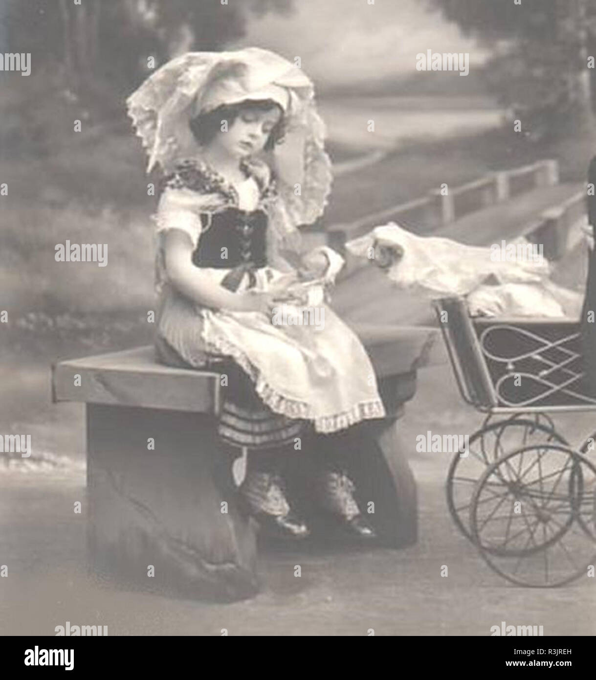 vintage image of a victorian child Stock Photo - Alamy