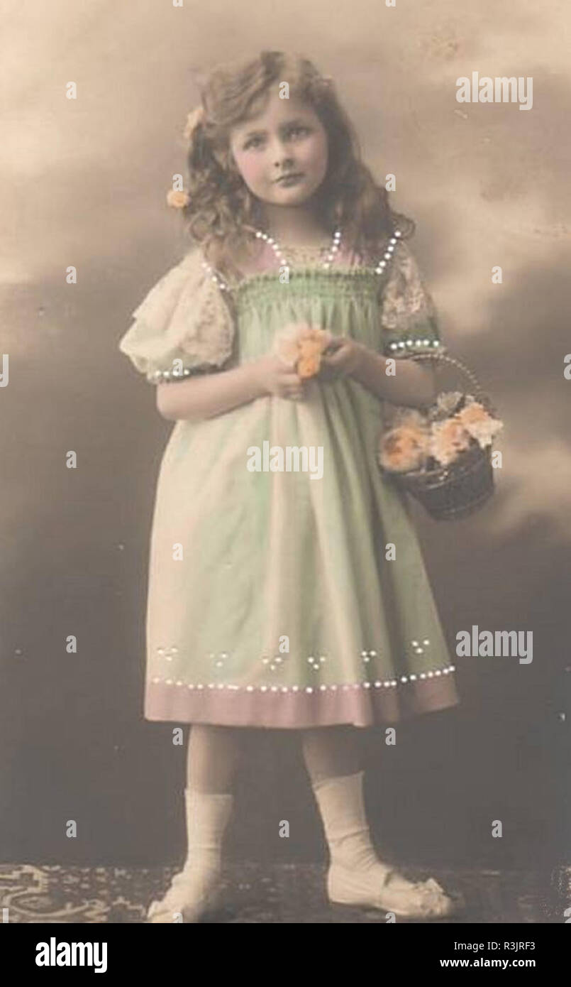 vintage image of a victorian child Stock Photo - Alamy