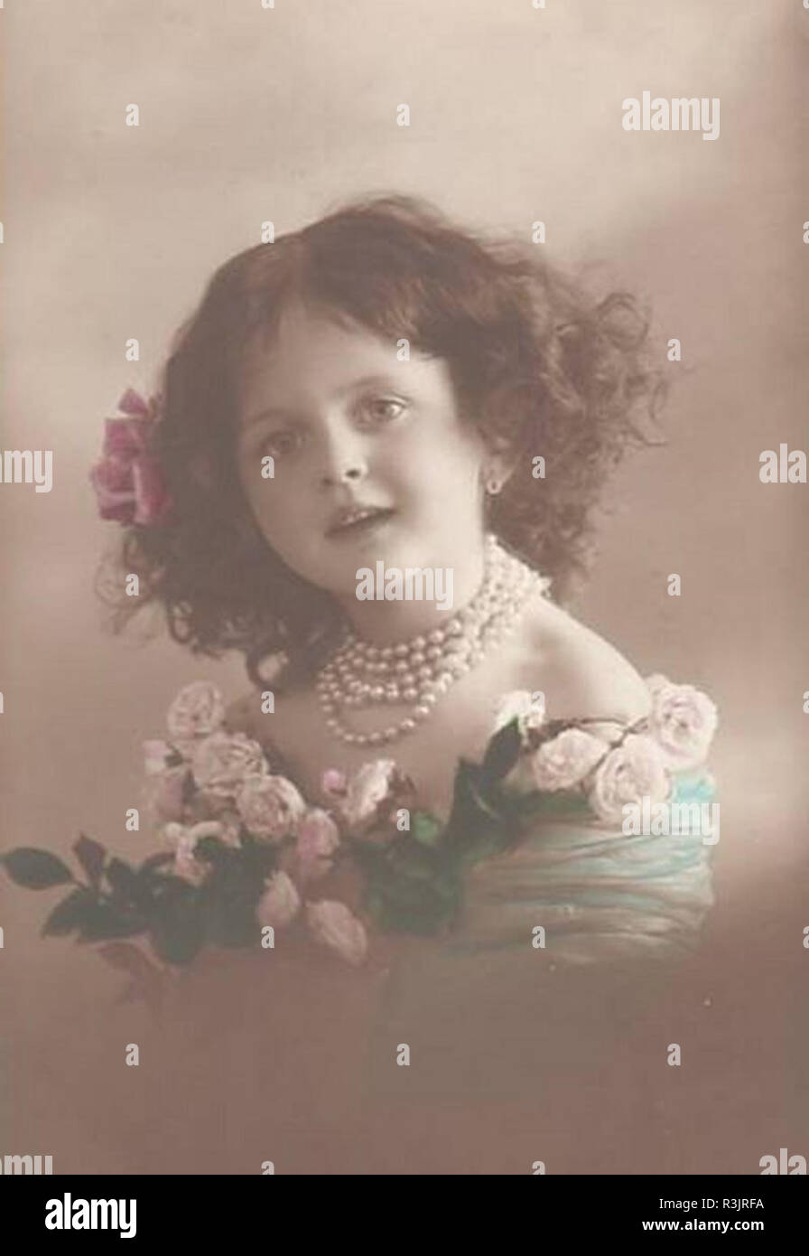 vintage image of a victorian child Stock Photo - Alamy
