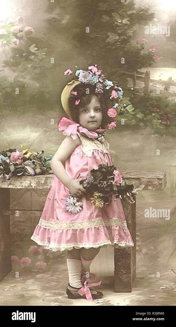 vintage image of a victorian child Stock Photo - Alamy