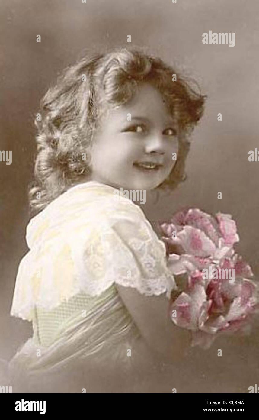 vintage image of a victorian child Stock Photo - Alamy