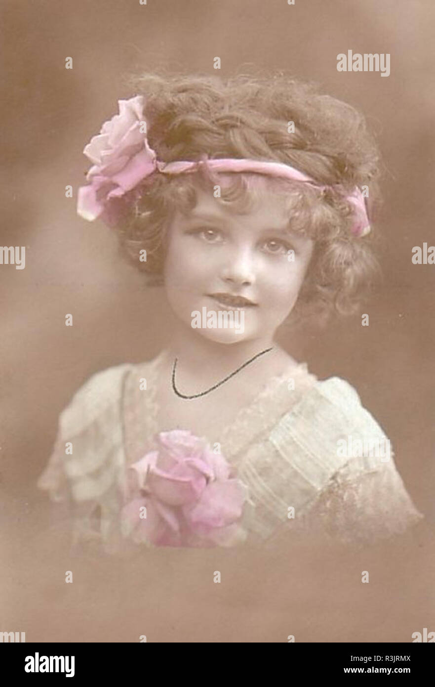vintage image of a victorian child Stock Photo - Alamy