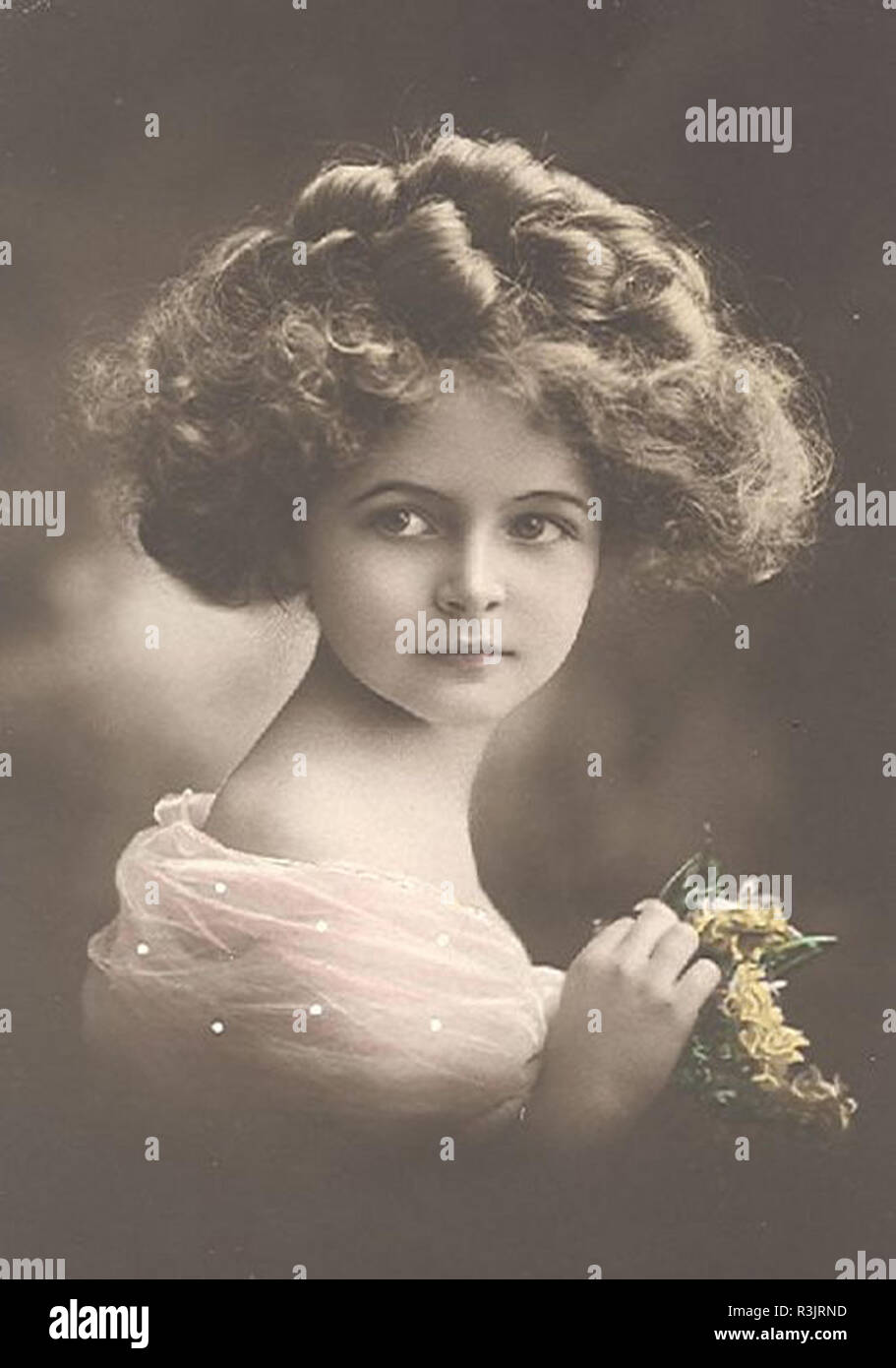 vintage image of a victorian child Stock Photo - Alamy