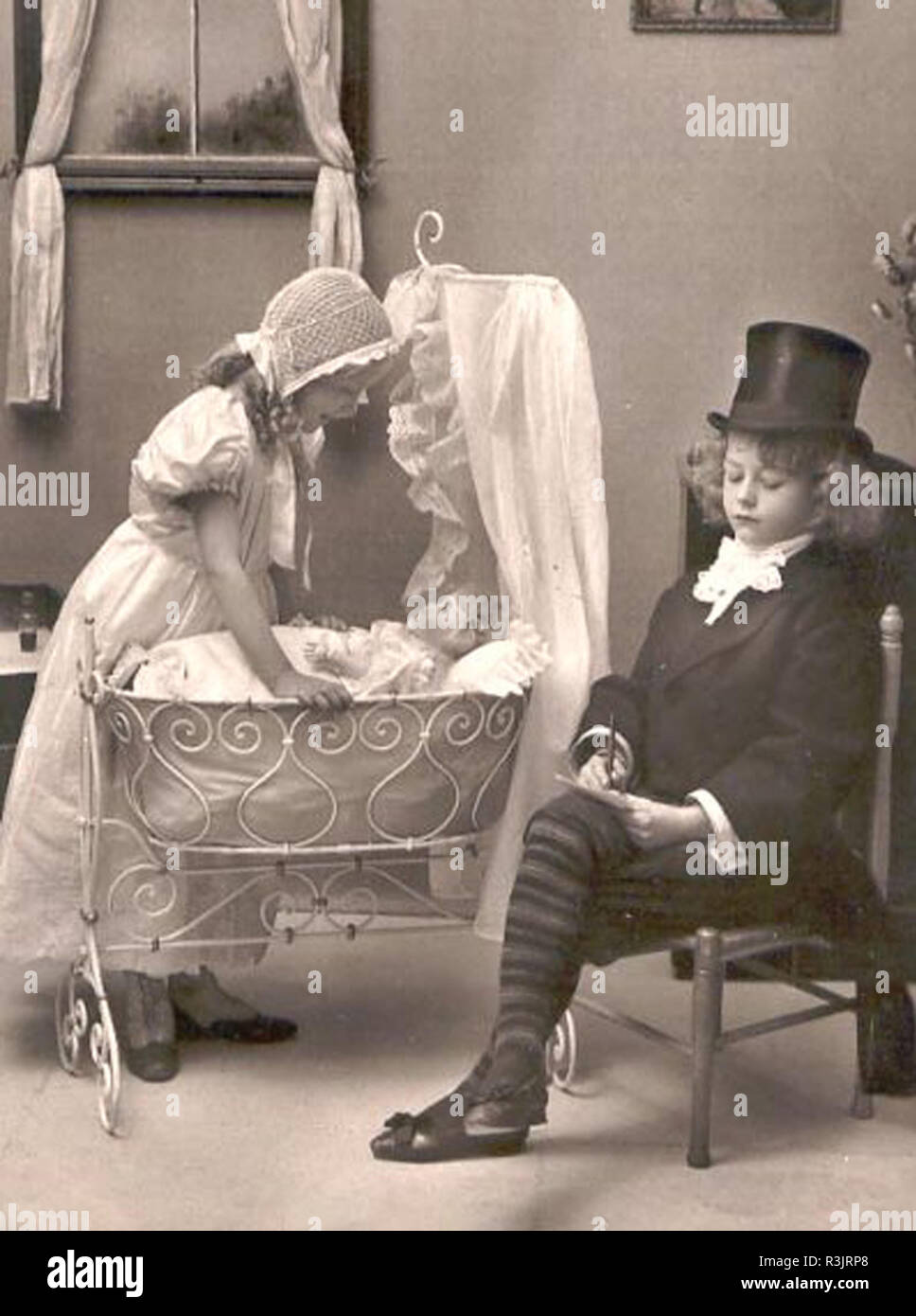 vintage image of a victorian child Stock Photo - Alamy