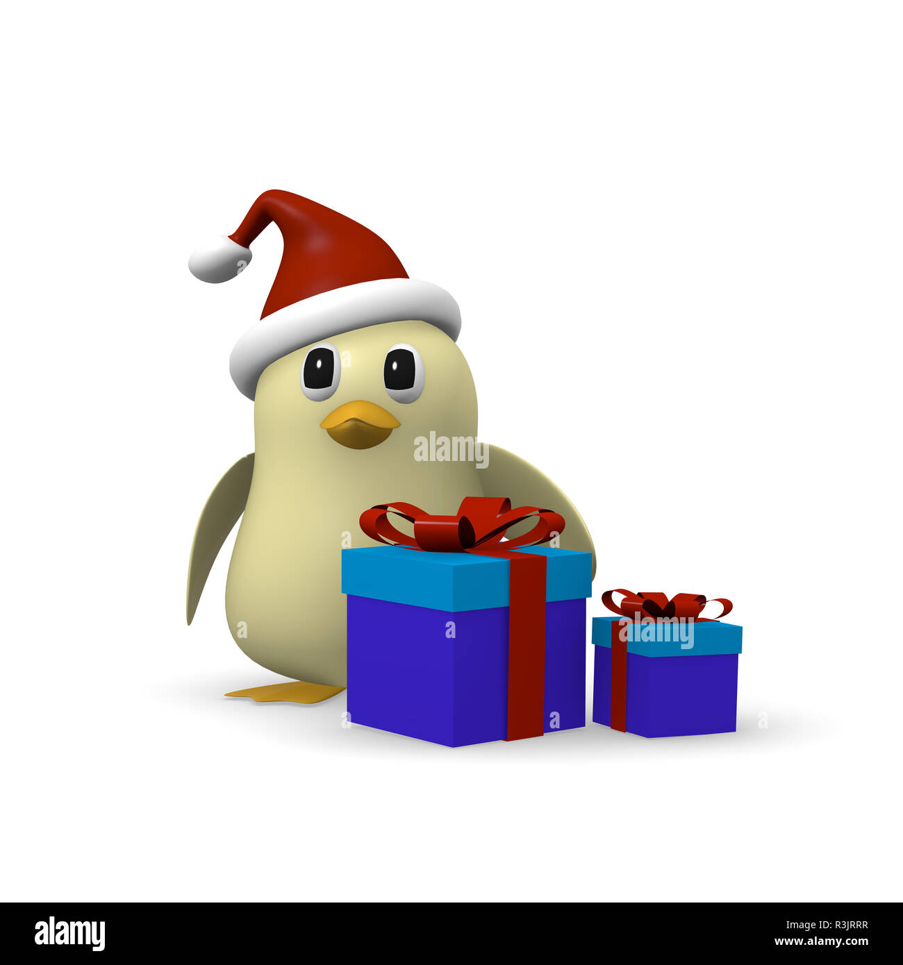 Bird with gift boxes Stock Photo - Alamy