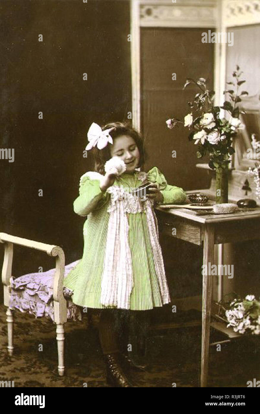 vintage image of a victorian child Stock Photo - Alamy