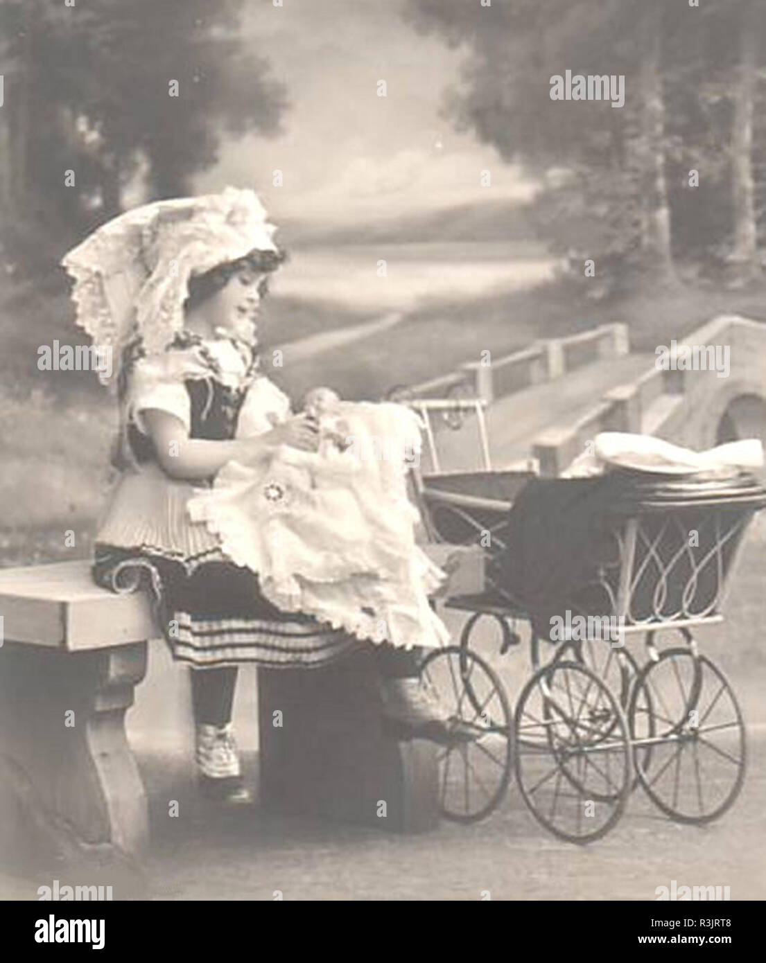 vintage image of a victorian child Stock Photo - Alamy