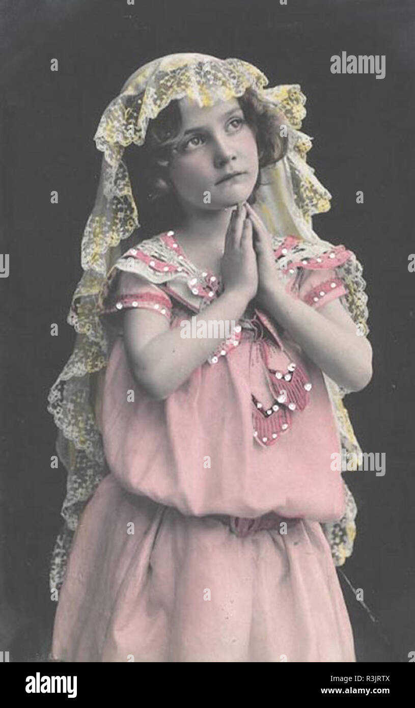 vintage image of a victorian child Stock Photo - Alamy