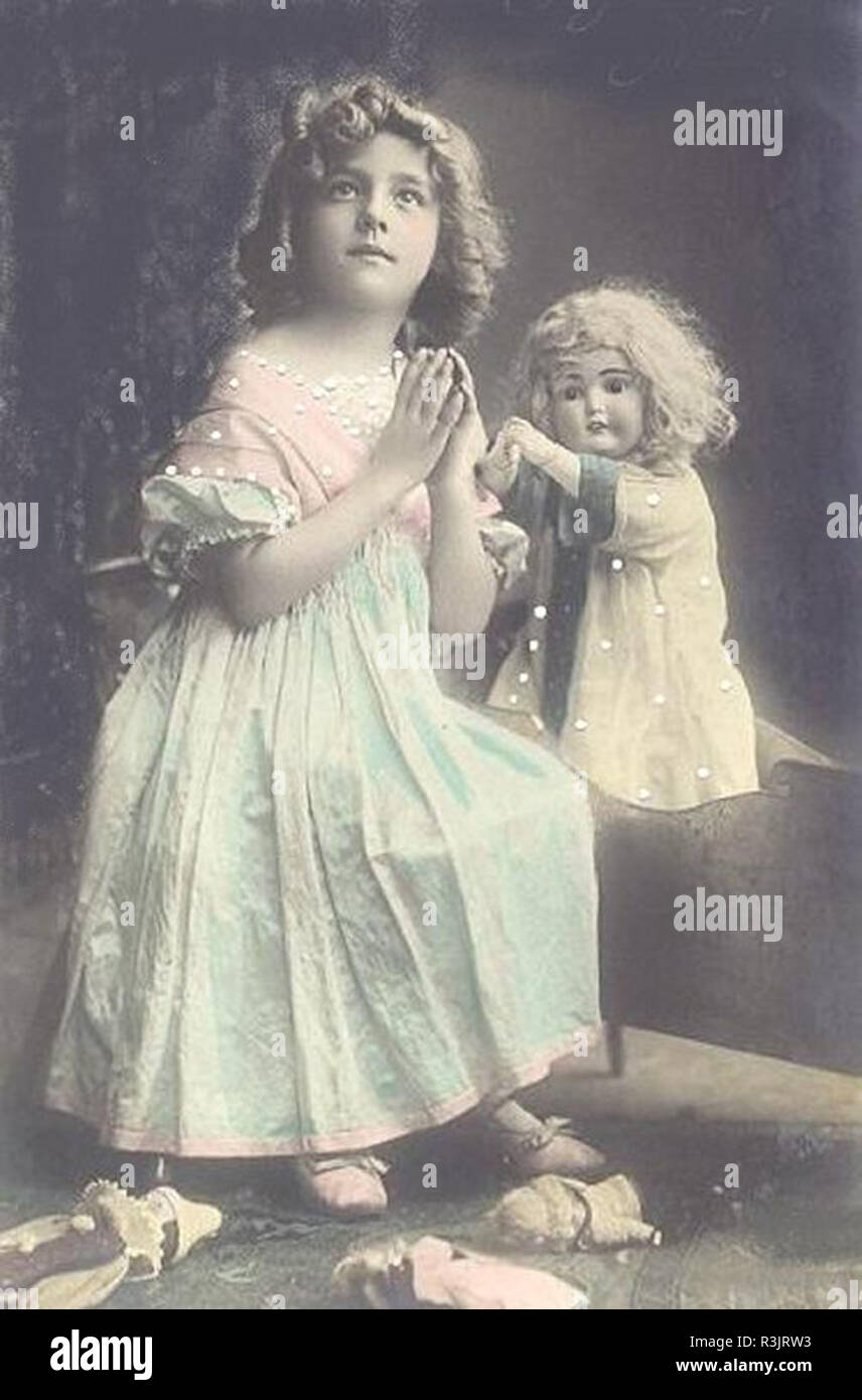 vintage image of a victorian child Stock Photo - Alamy