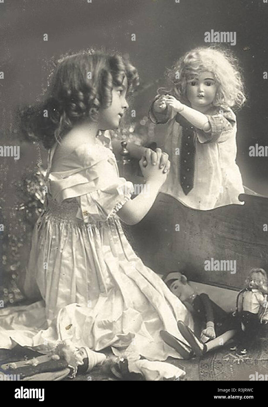 vintage image of a victorian child Stock Photo - Alamy