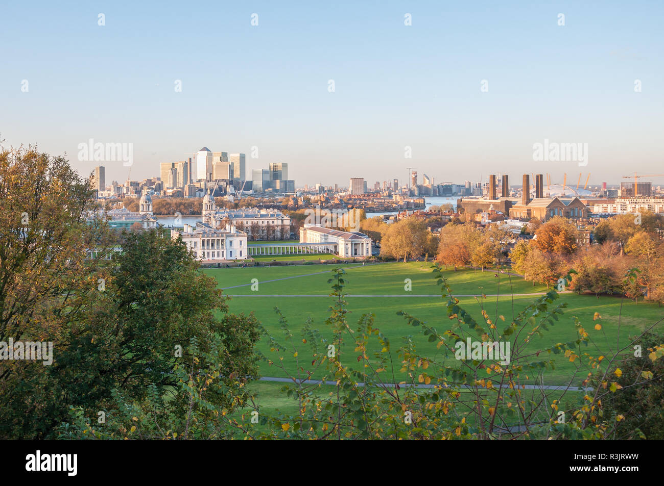 skyline of london. view from greenwich hill Stock Photo - Alamy