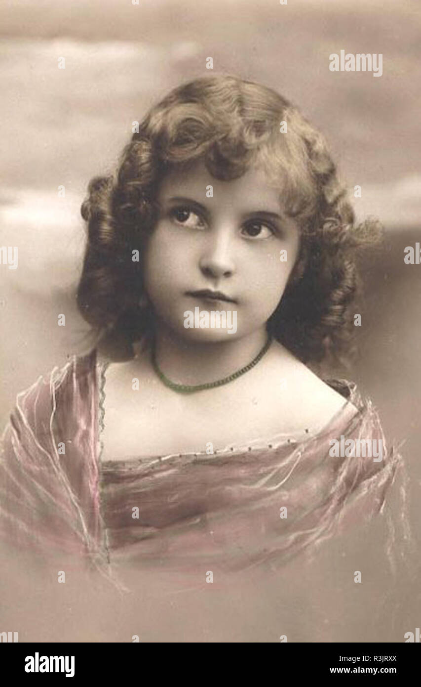 vintage image of a victorian child Stock Photo - Alamy