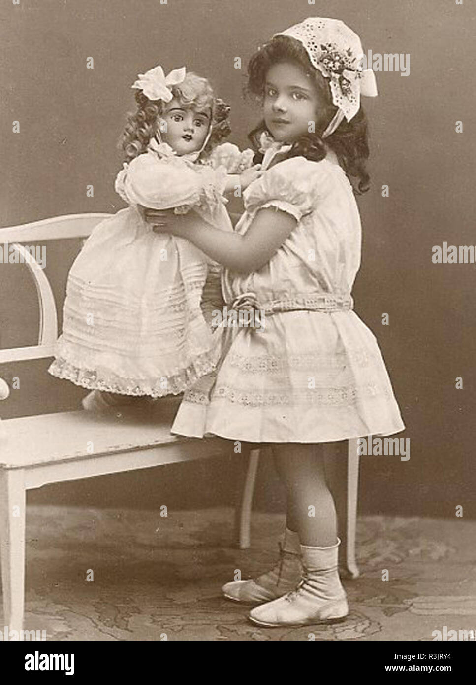 vintage image of a victorian child Stock Photo - Alamy