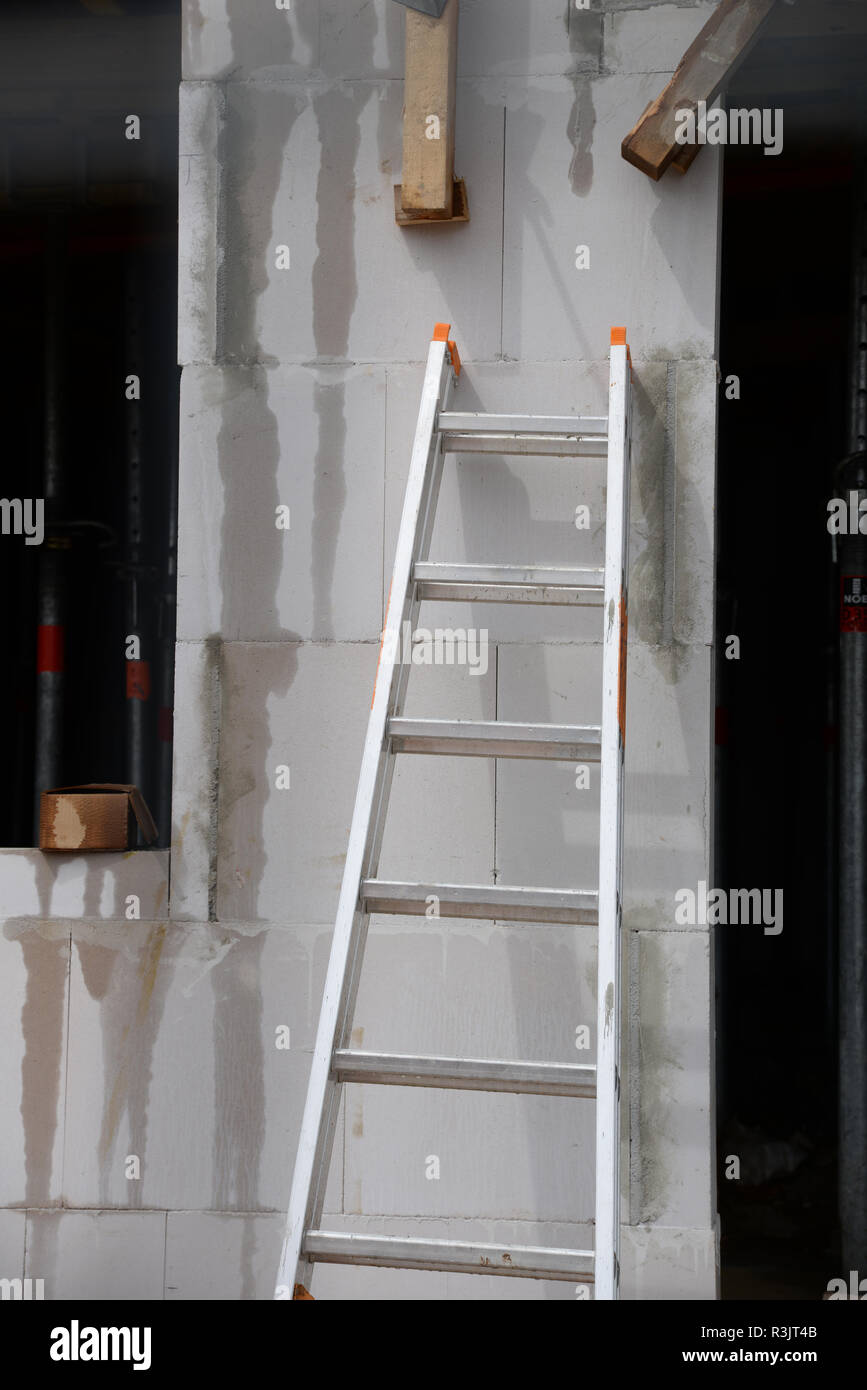 ladder on a construction site Stock Photo - Alamy