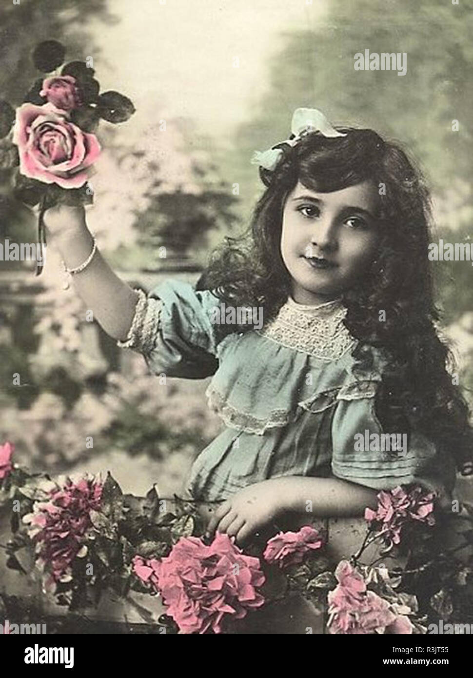 vintage image of a victorian child Stock Photo - Alamy