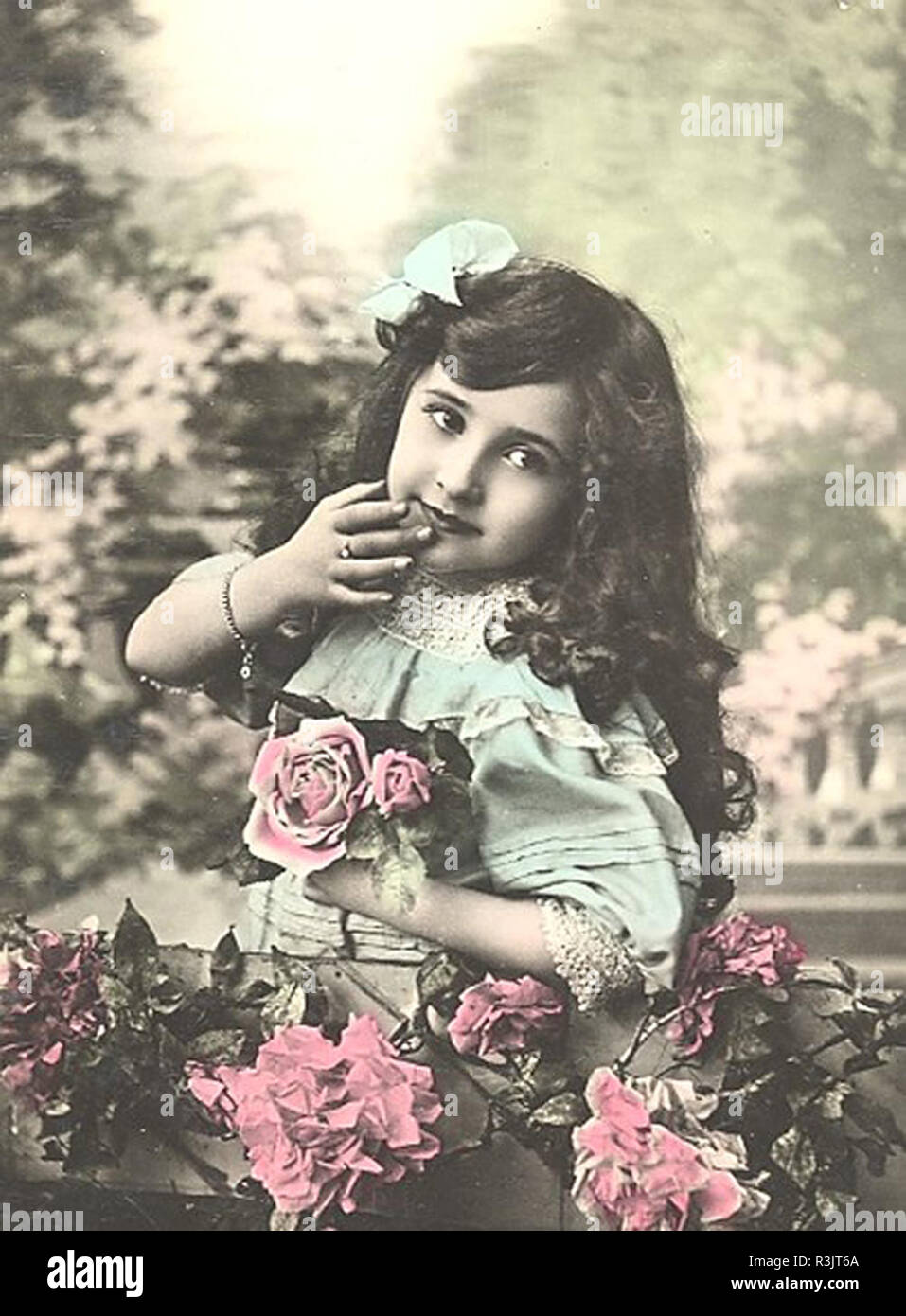 vintage image of a victorian child Stock Photo - Alamy