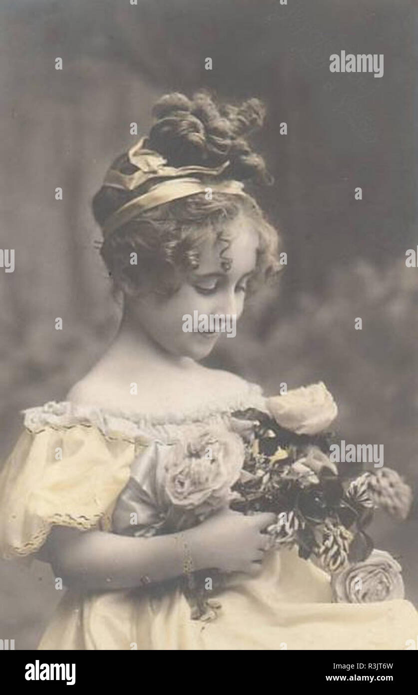 vintage image of a victorian child Stock Photo - Alamy