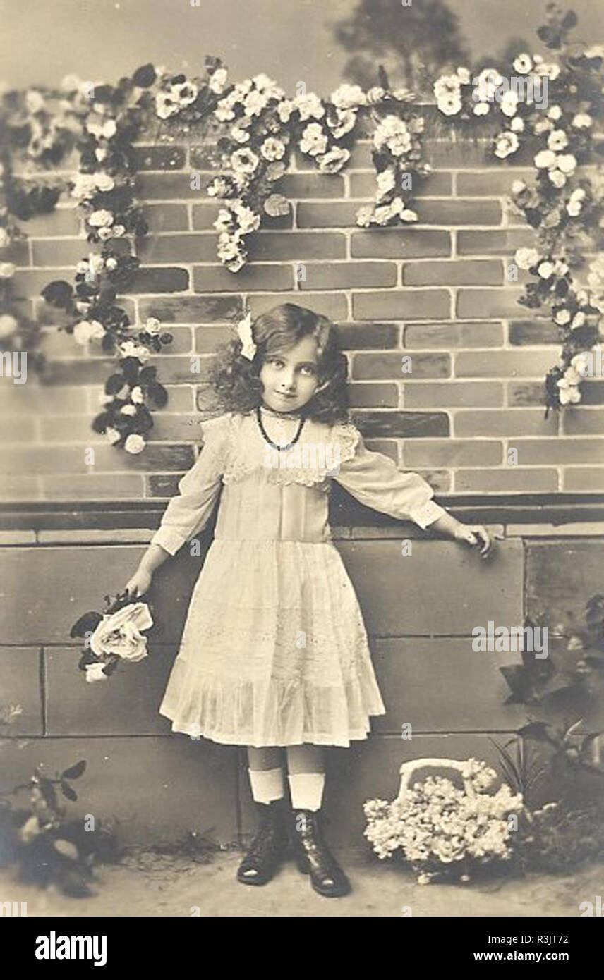 vintage image of a victorian child Stock Photo - Alamy