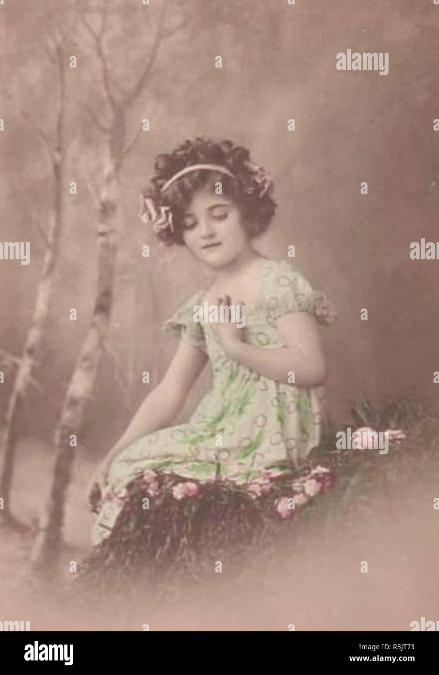 vintage image of a victorian child Stock Photo - Alamy