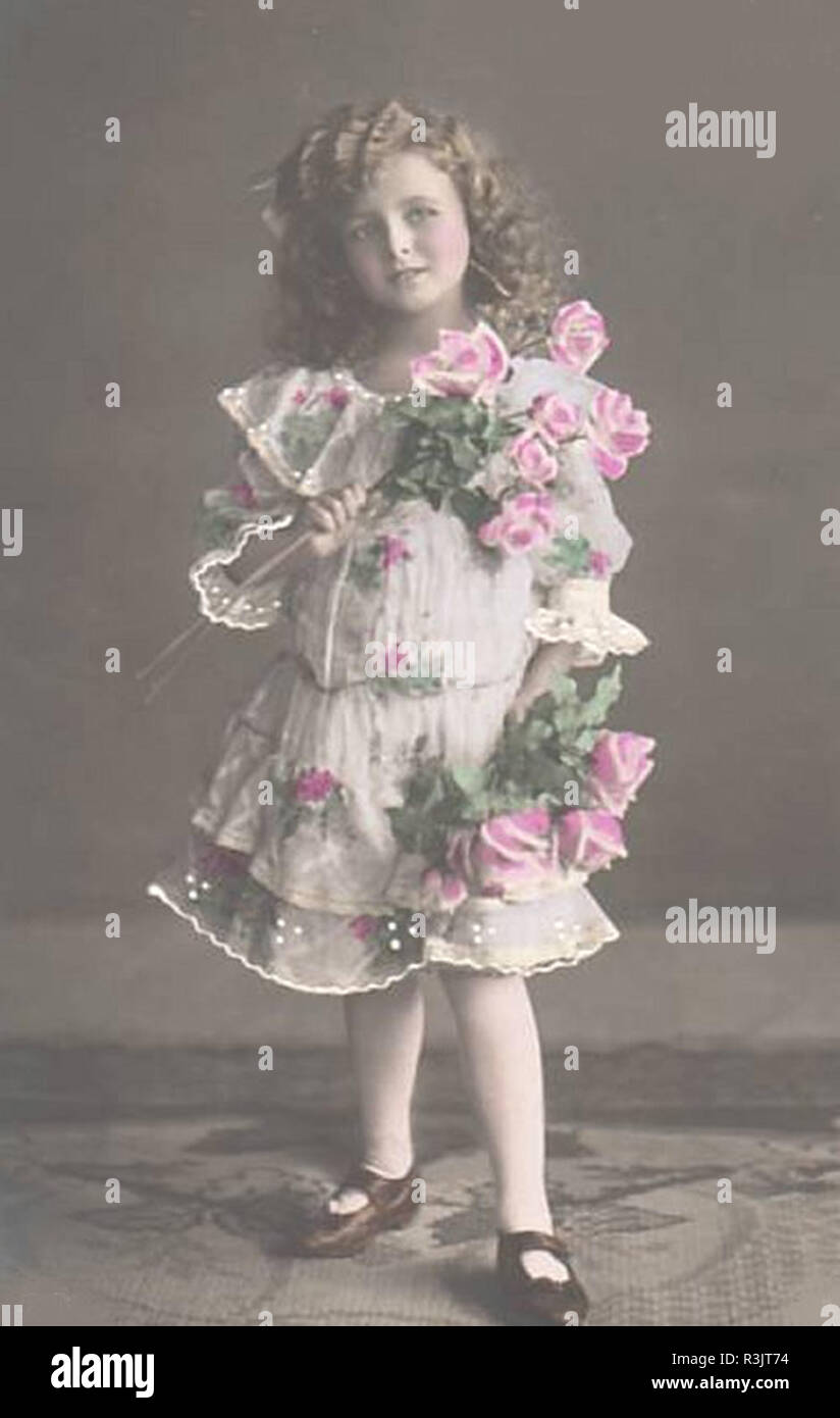 vintage image of a victorian child Stock Photo - Alamy