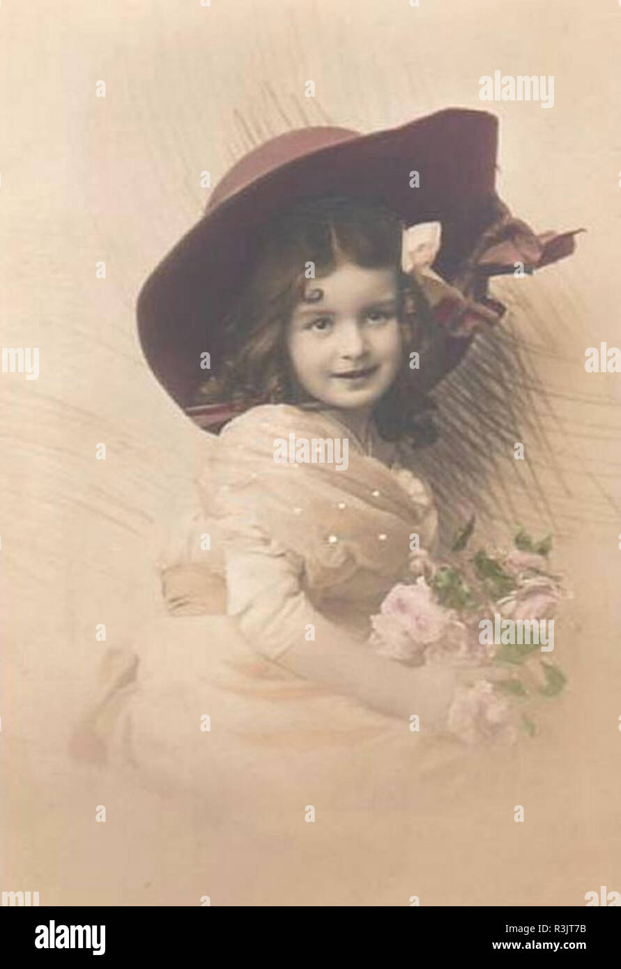 vintage image of a victorian child Stock Photo - Alamy