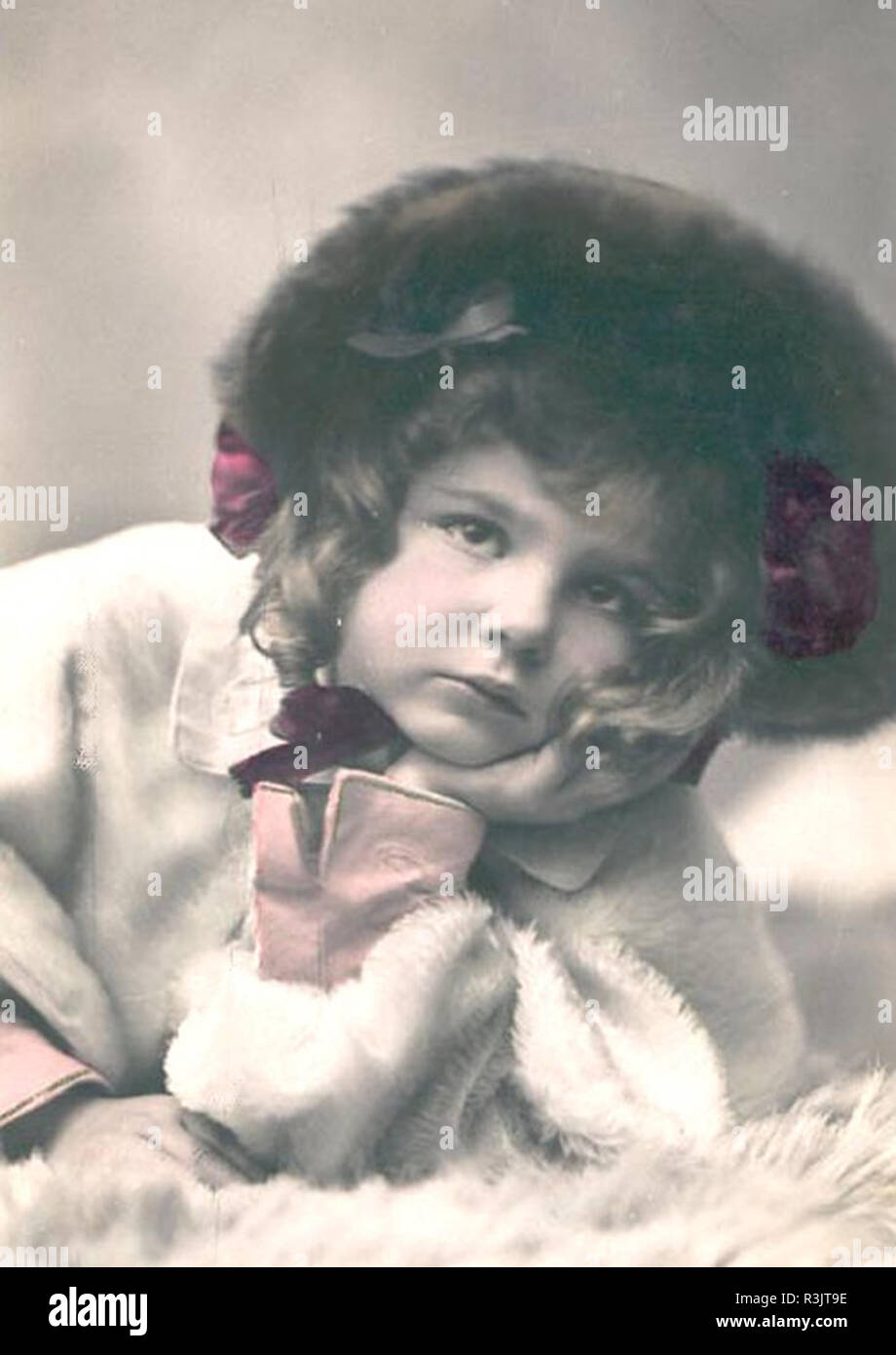 vintage image of a victorian child Stock Photo - Alamy