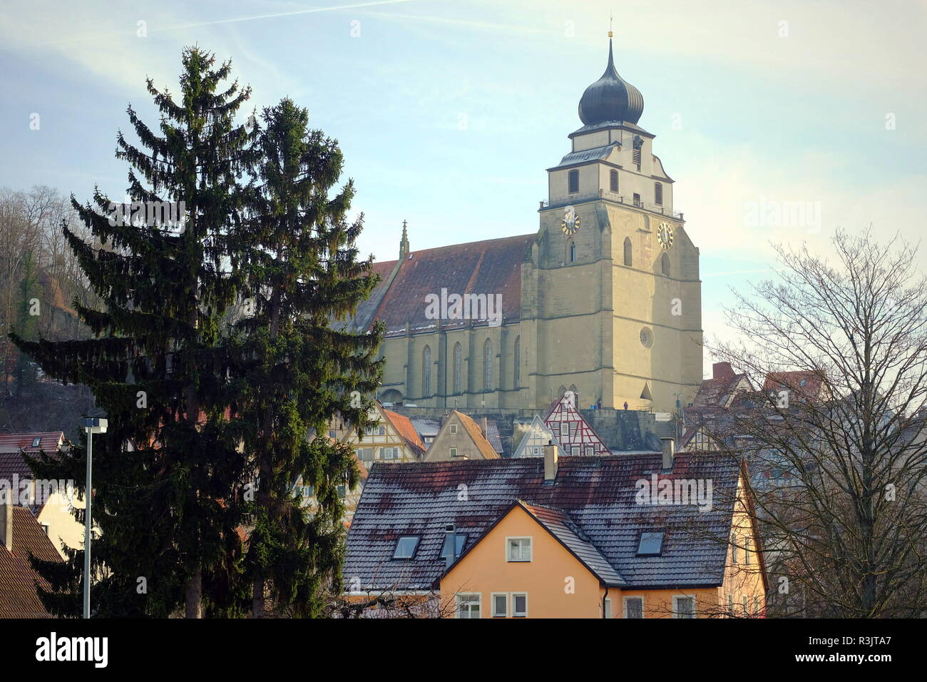 herrenberg with stiftskirche Stock Photo - Alamy