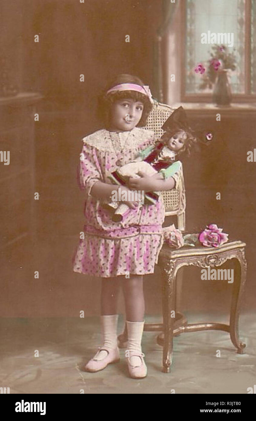 vintage image of a victorian child Stock Photo - Alamy