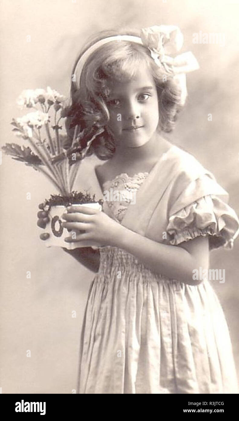 vintage image of a victorian child Stock Photo - Alamy