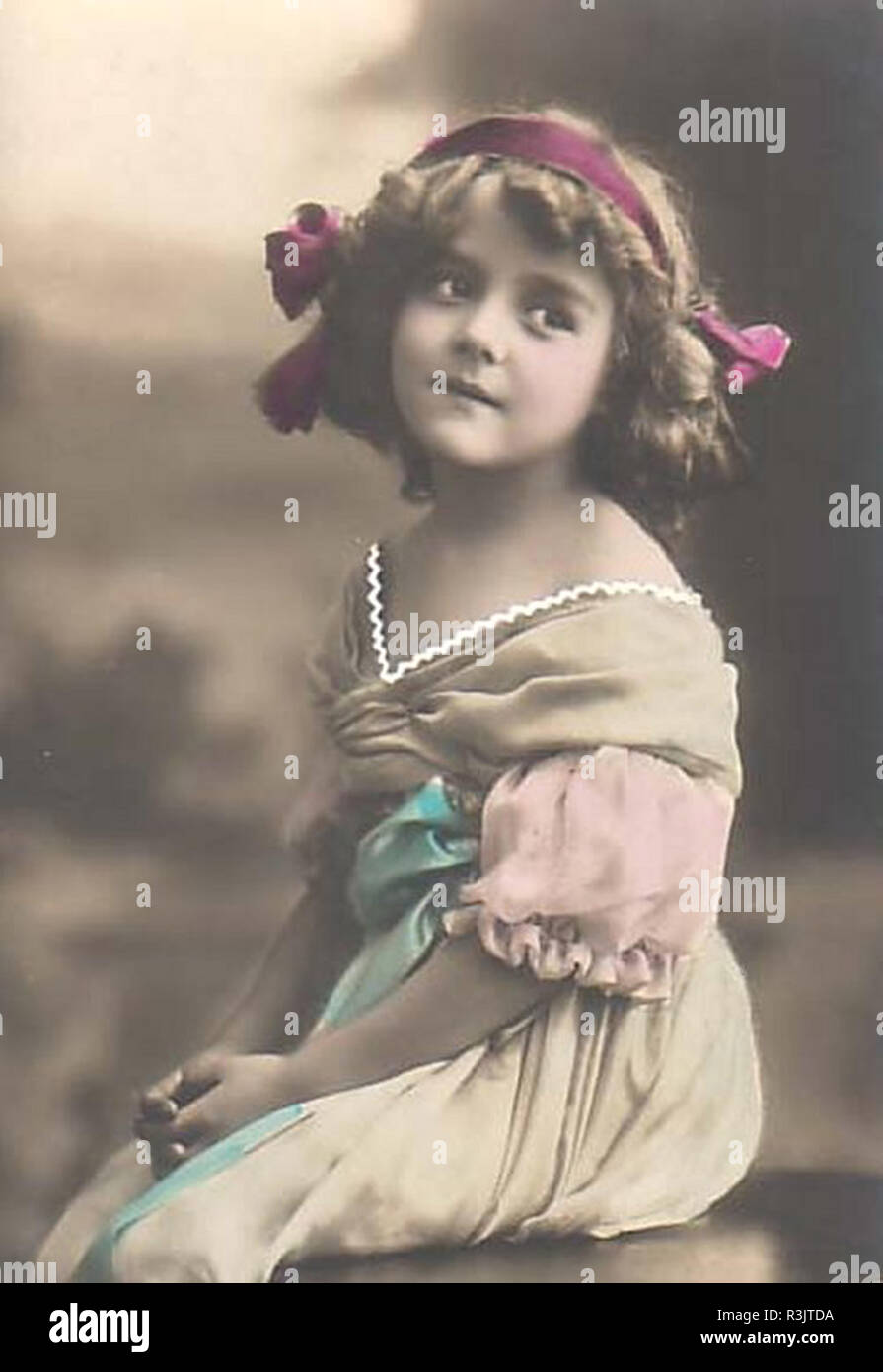 vintage image of a victorian child Stock Photo - Alamy