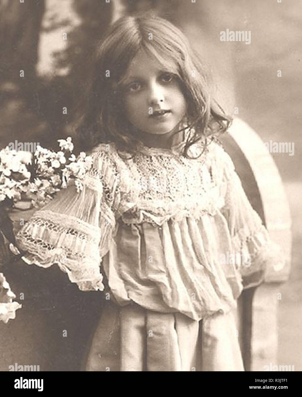 vintage image of a victorian child Stock Photo - Alamy