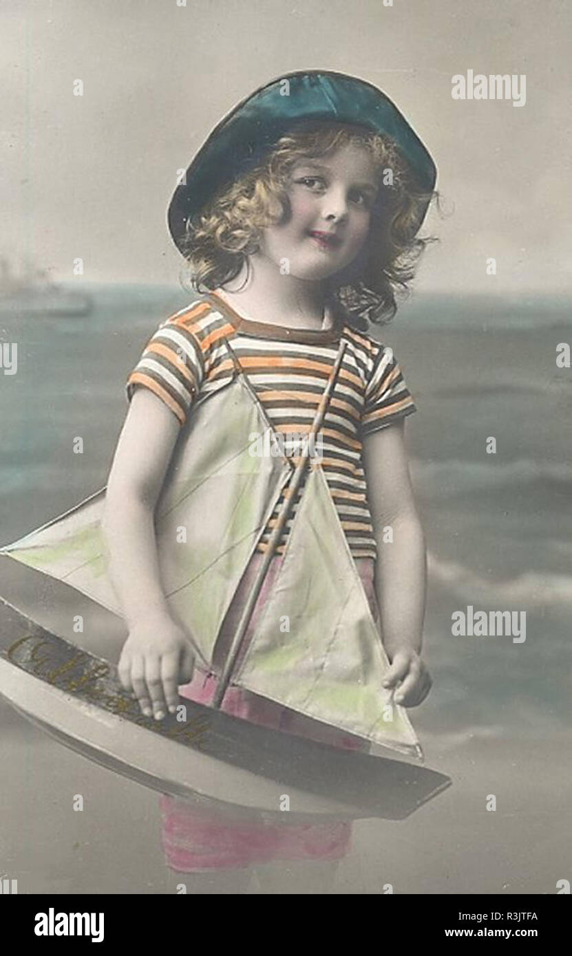 vintage image of a victorian child Stock Photo - Alamy