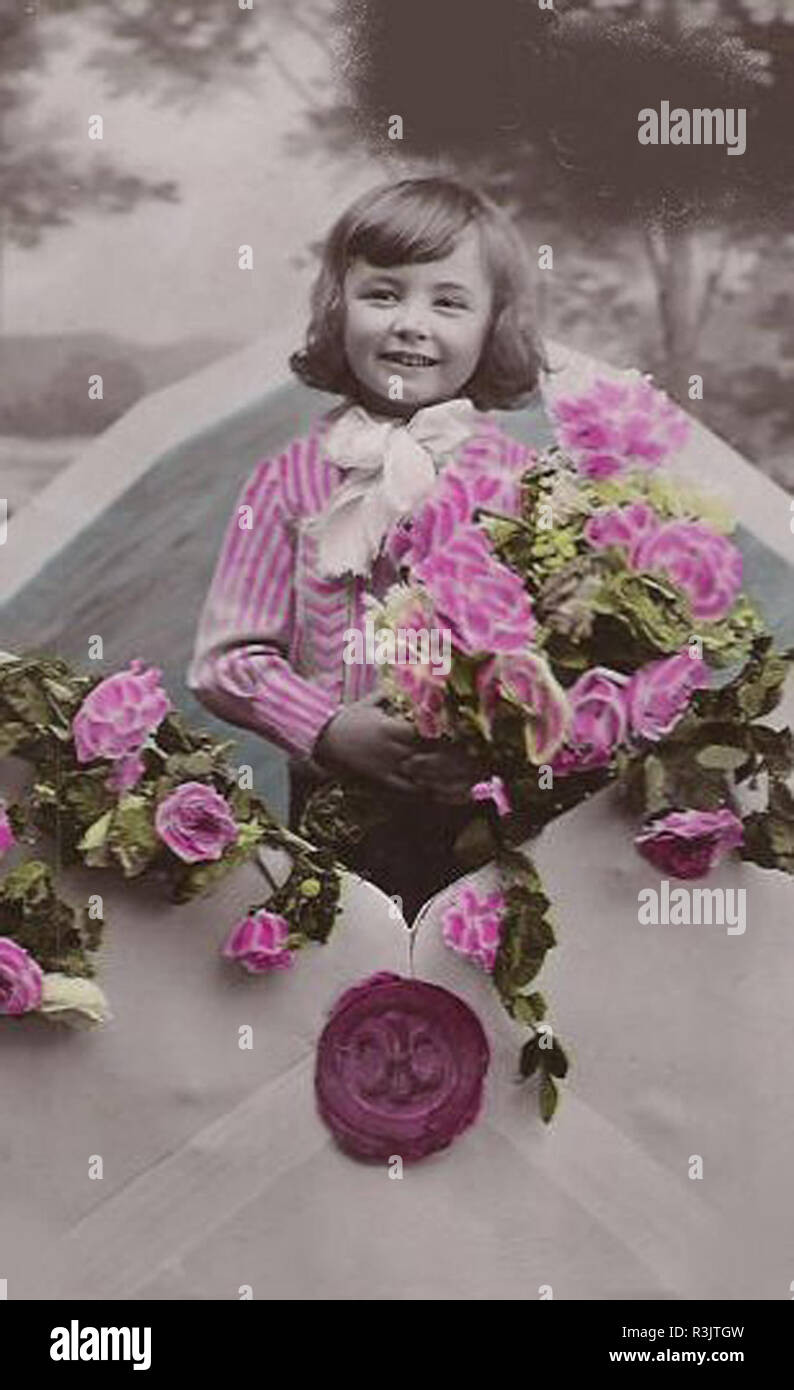 vintage image of a victorian child Stock Photo - Alamy
