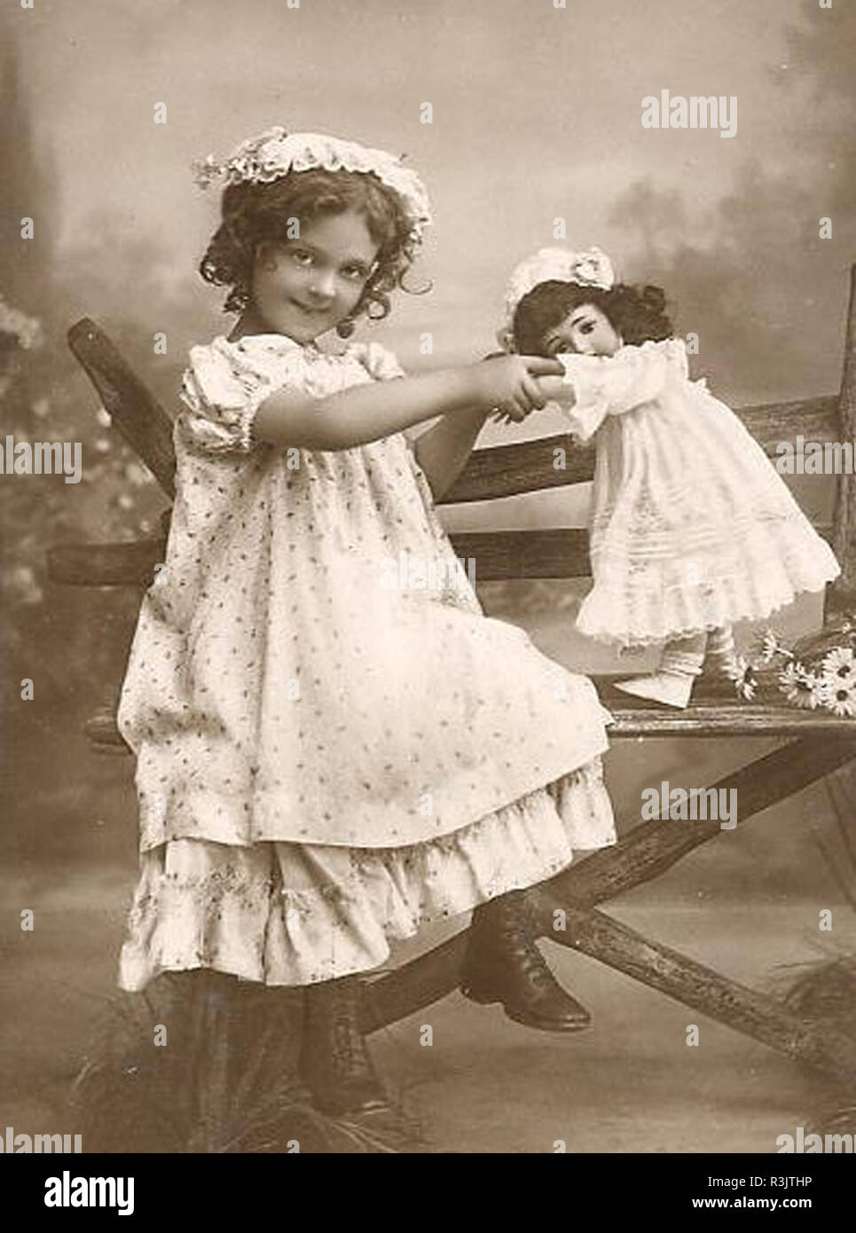 vintage image of a victorian child Stock Photo - Alamy