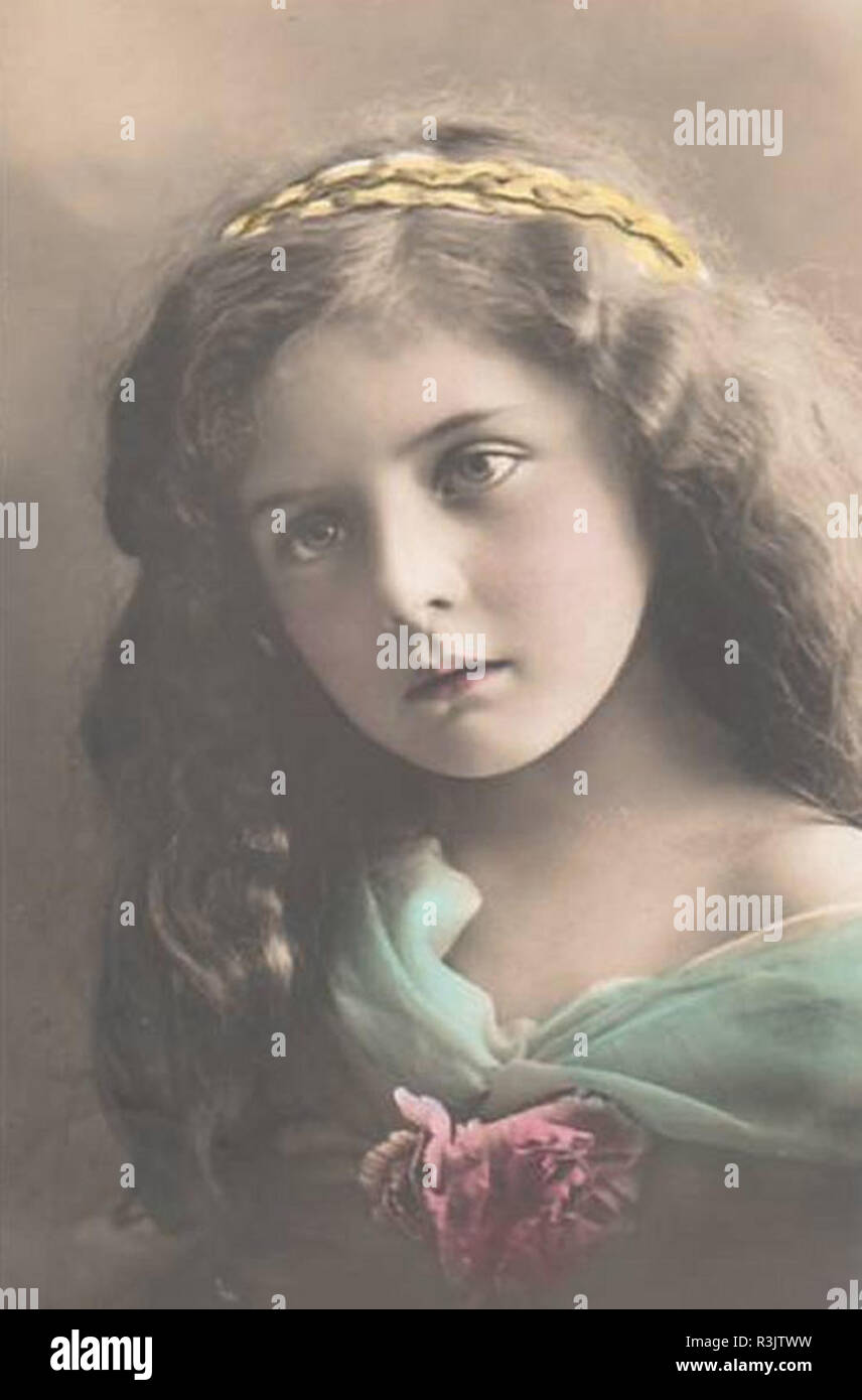 vintage victorian image of a child Stock Photo - Alamy
