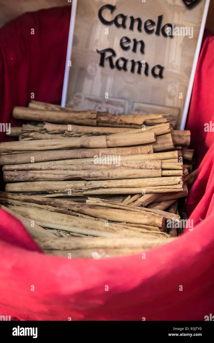 spices,seeds and tea sold in a traditional market in granada,spain ...