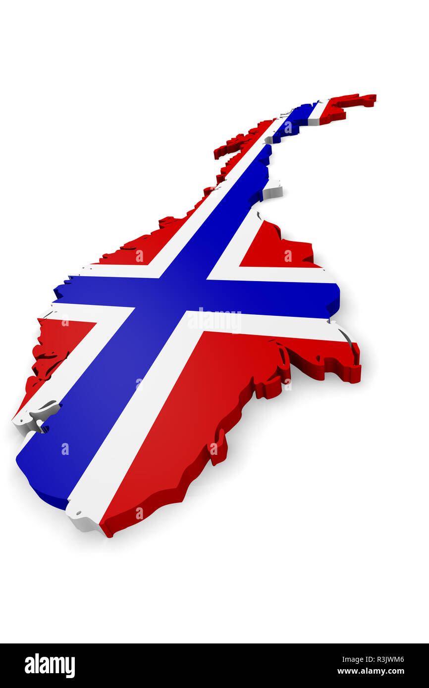 Map of Norway Stock Photo - Alamy