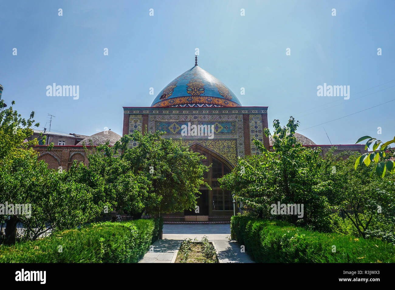 Yerevan Central Blue Mosque Magnificent View of the Dome Stock Photo ...