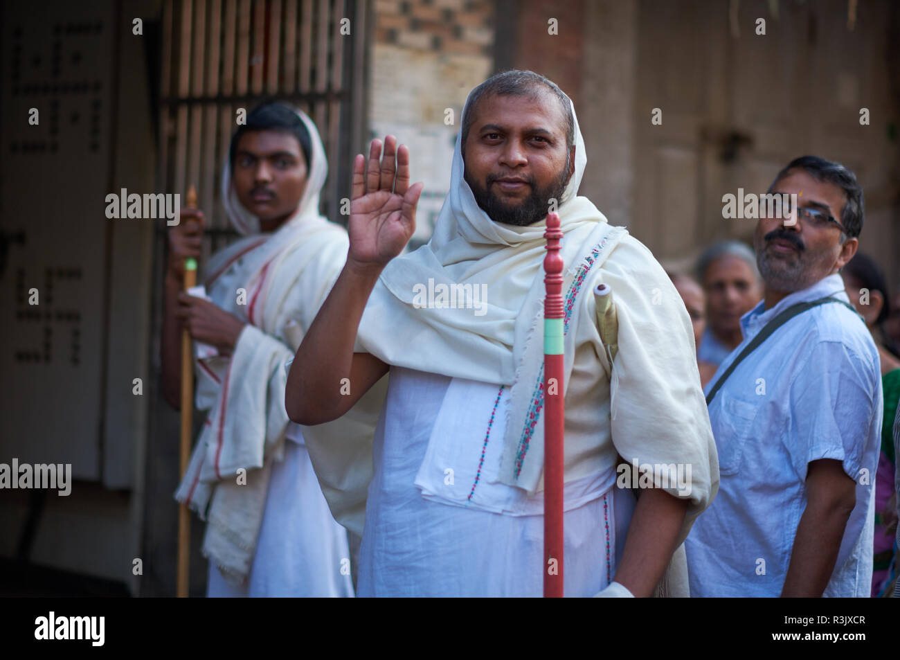 During a celebration of the Jain religious community in Mumbai, India ...