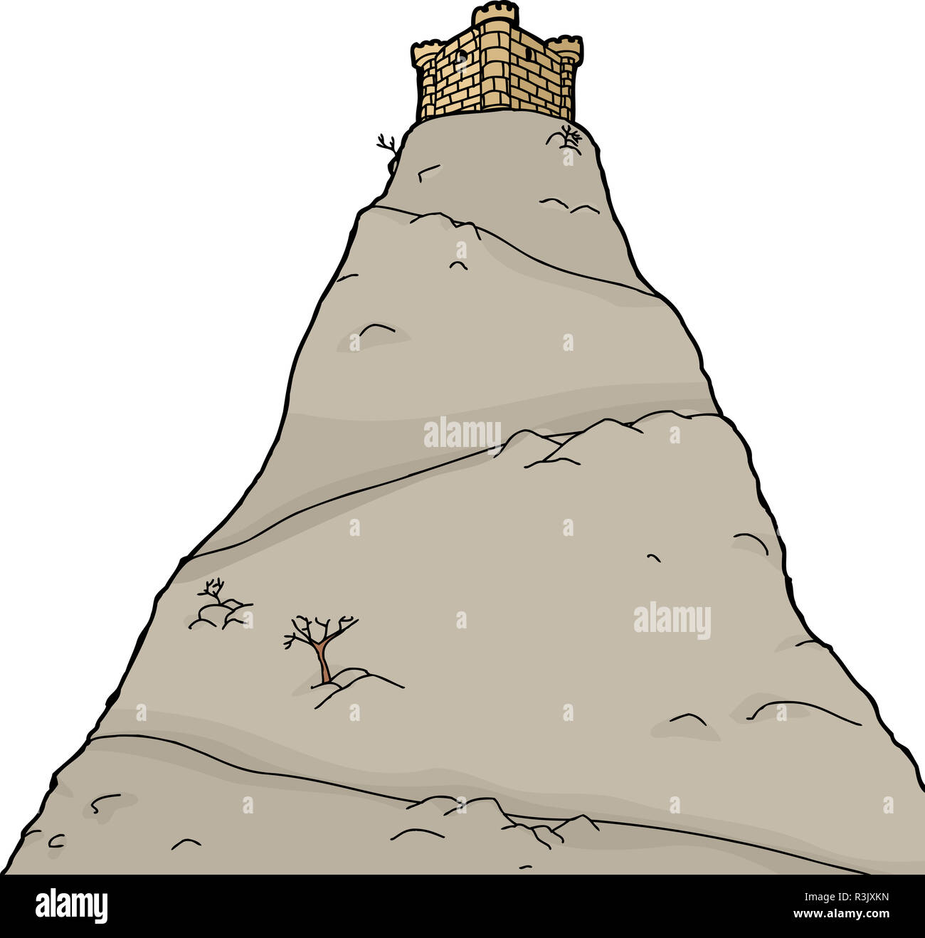Isolated single cartoon castle tower hi-res stock photography and ...