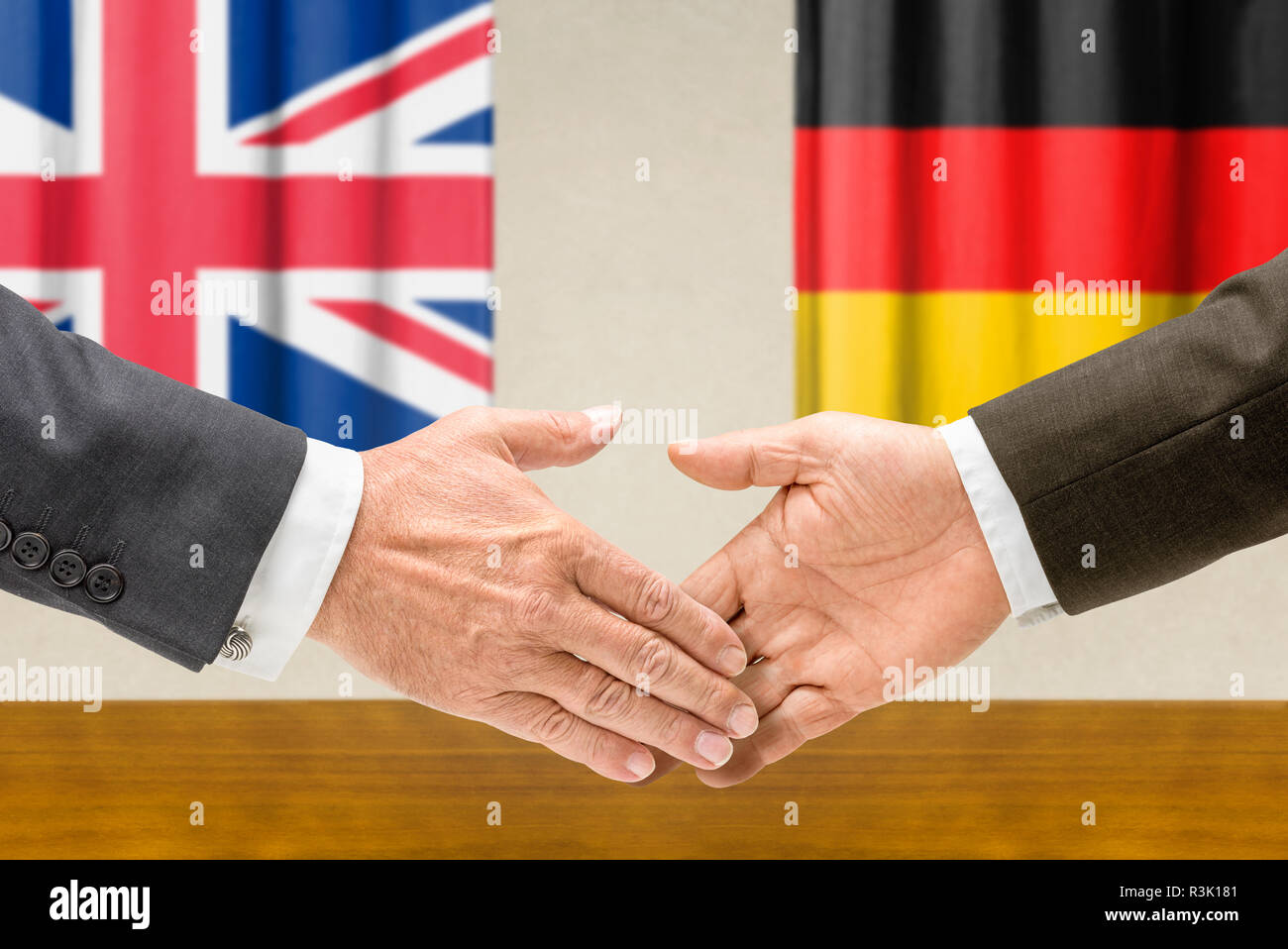 representatives of britain and germany shake hands Stock Photo - Alamy