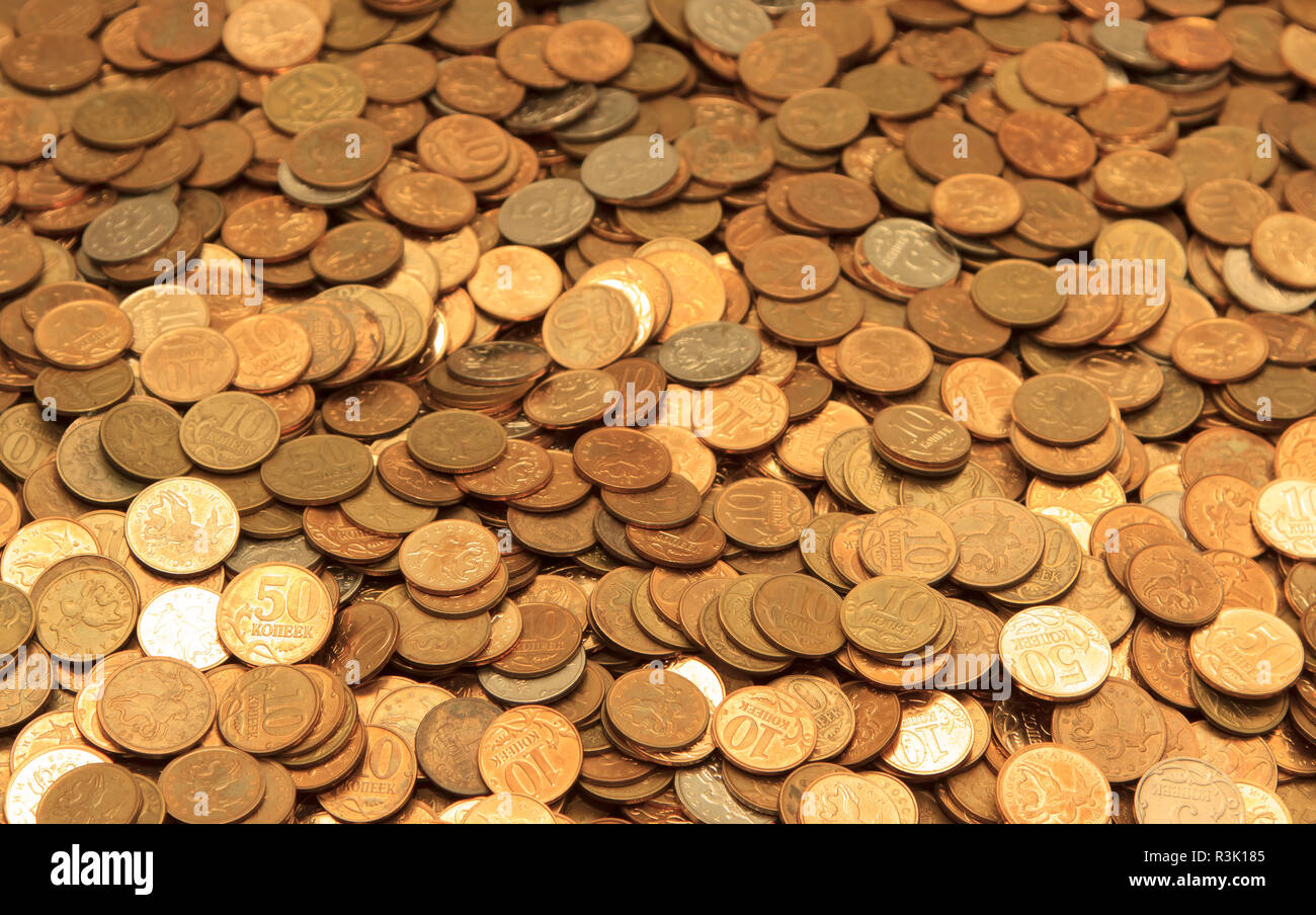 full frame background with mixed coins Stock Photo - Alamy