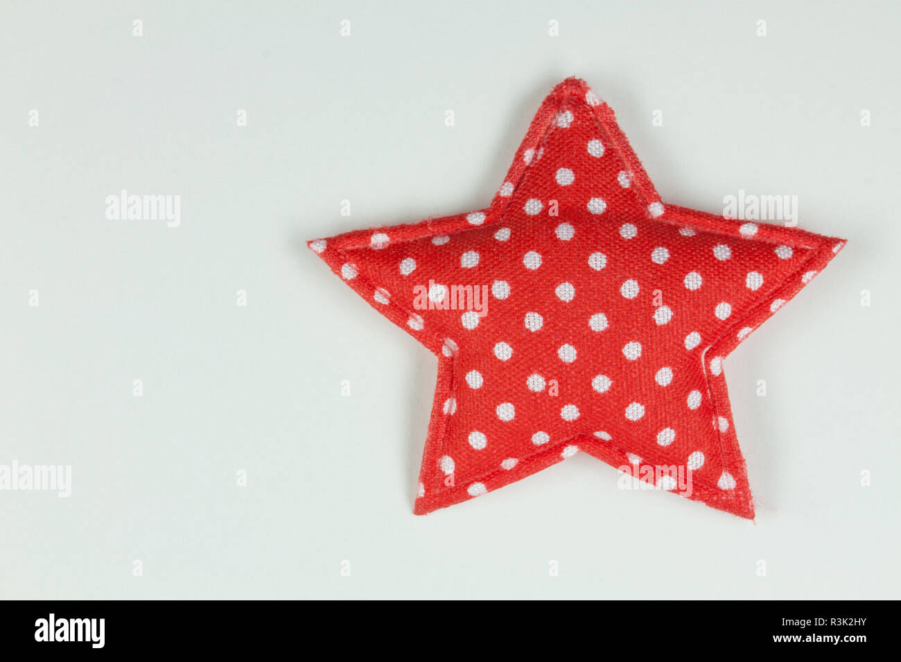 polka dots red-white star of fabric Stock Photo - Alamy