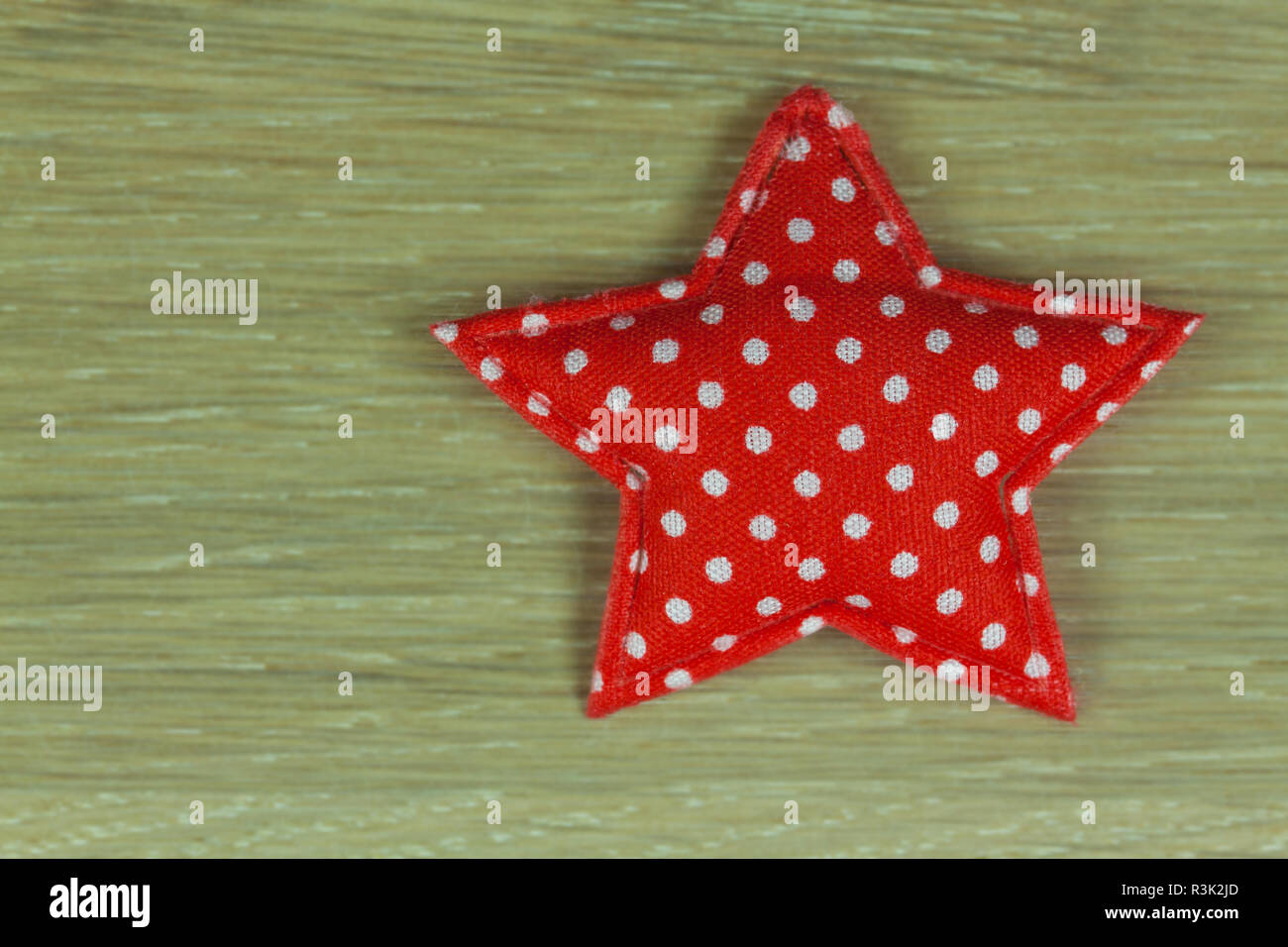 polka dots red-white star of fabric Stock Photo - Alamy