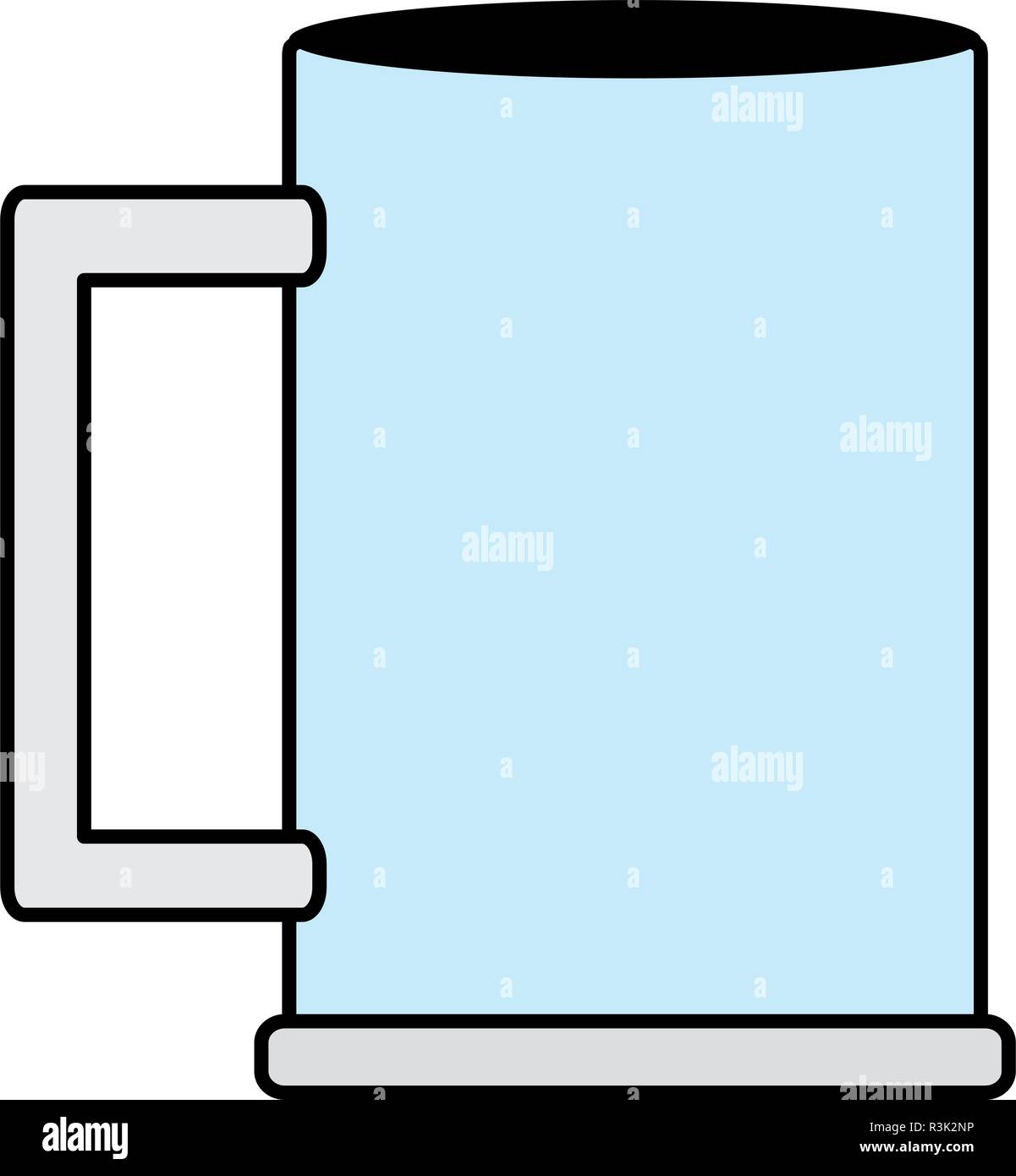 empty beer mug glass icon over white background, vector illustration ...